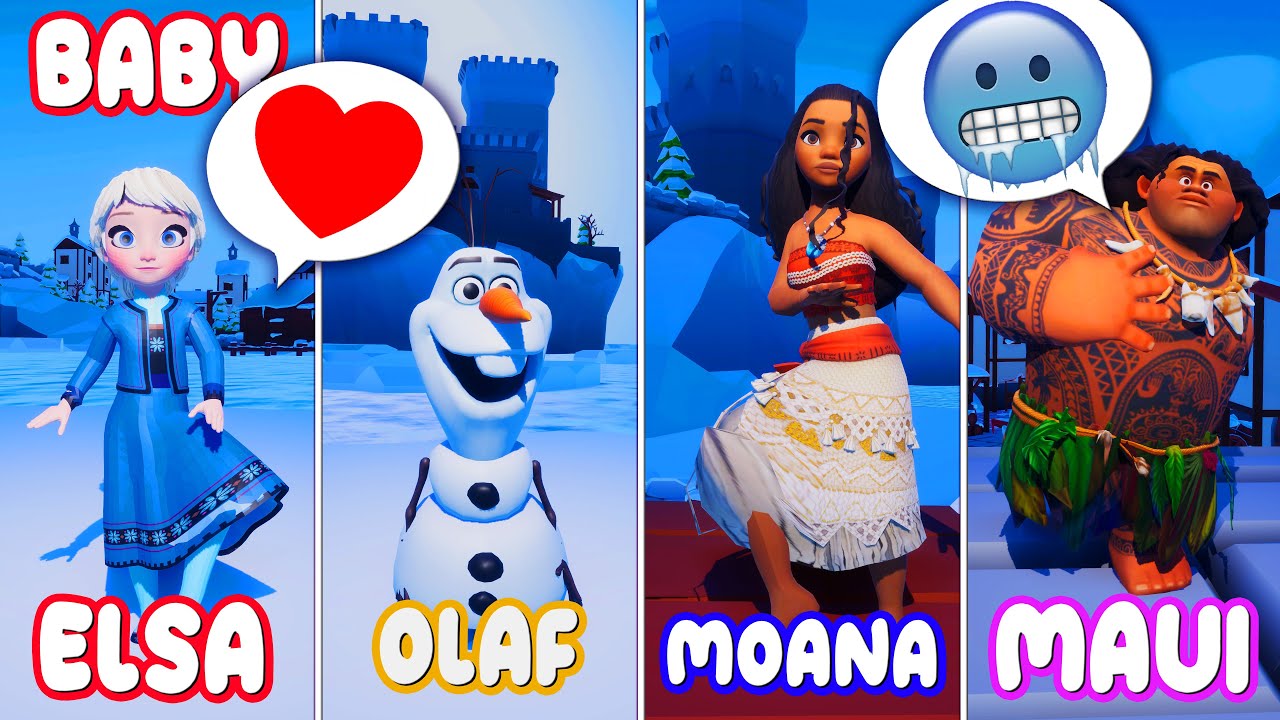 Let It Go Elsa Vs Frozen Olaf Vs Moana How Far Ill Go Vs Maui Your ...