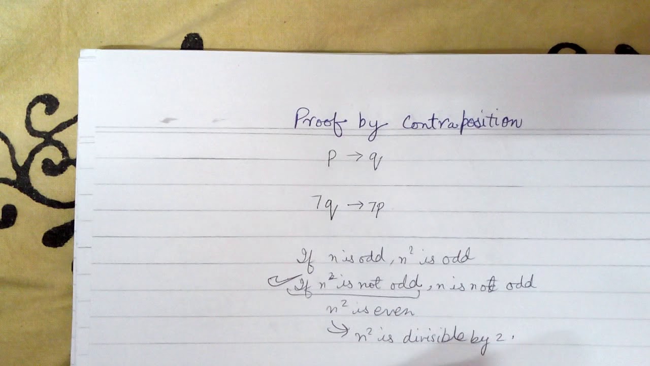 proof by contraposition - YouTube
