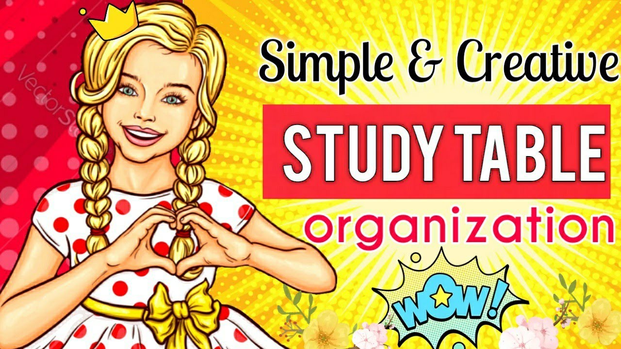 How to Decorate a Study Table| Online Classes Desk Organisation| Desk ...