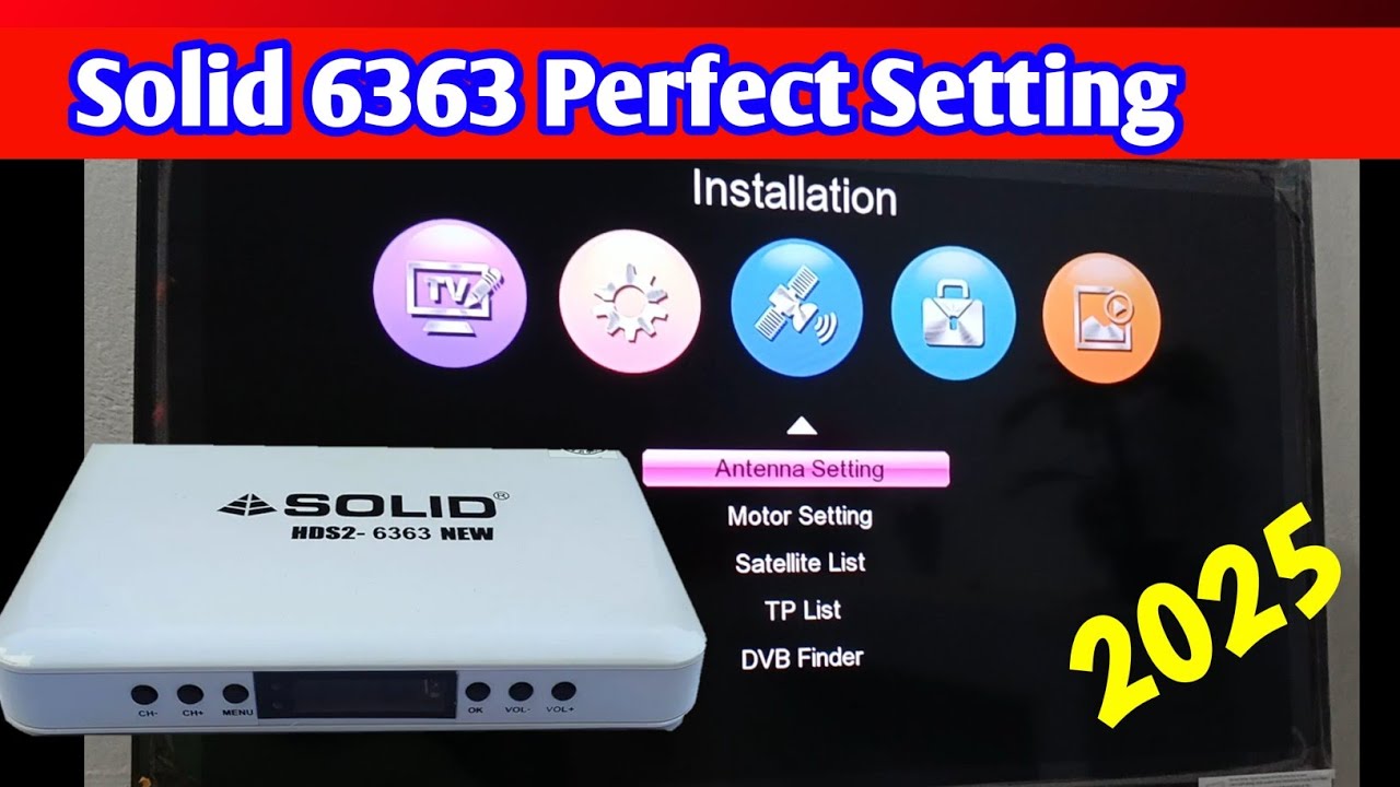 Solid 6363 set top box | Solid 6363 set top box channel search - YouTube