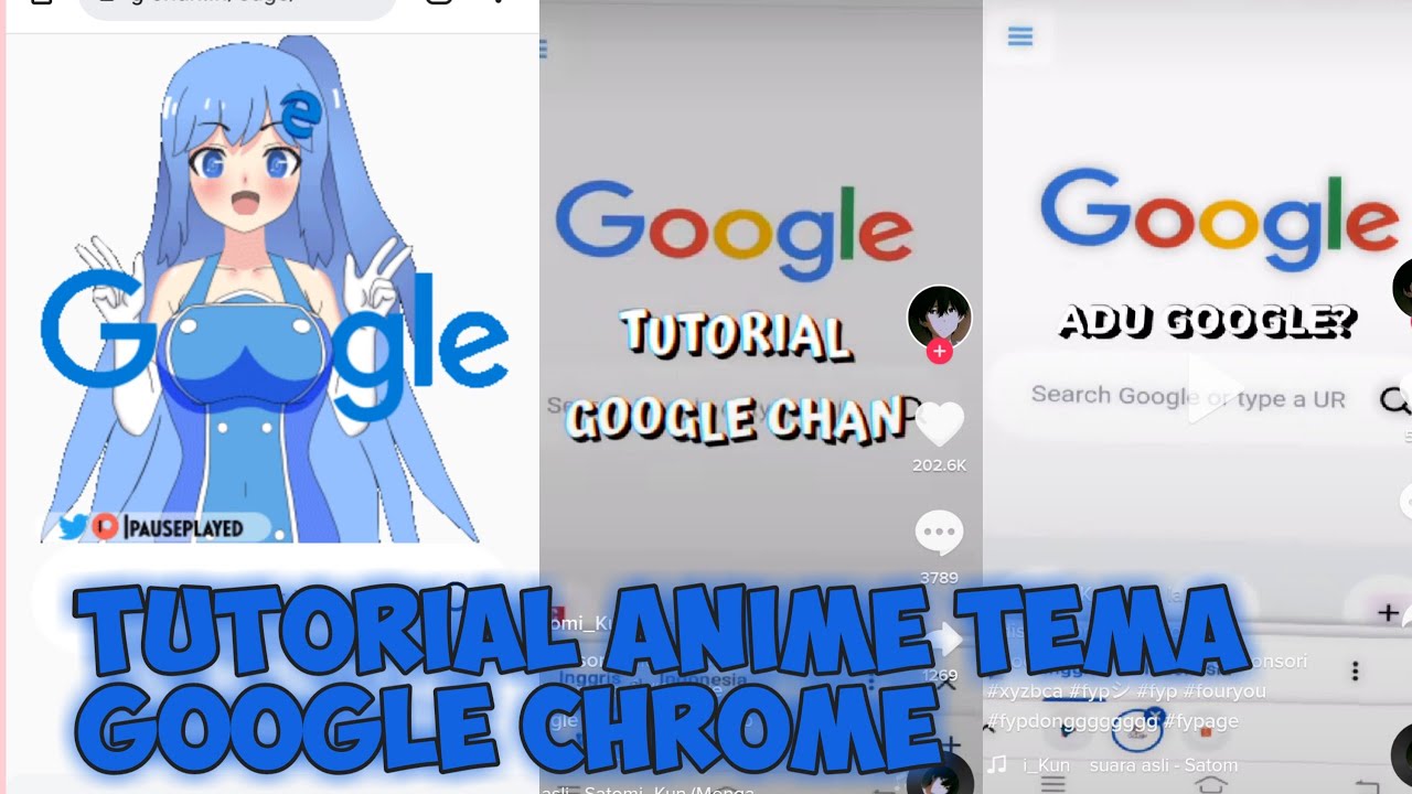 Cara Membuat Google Chrome Thema Anime | Google Chan - YouTube