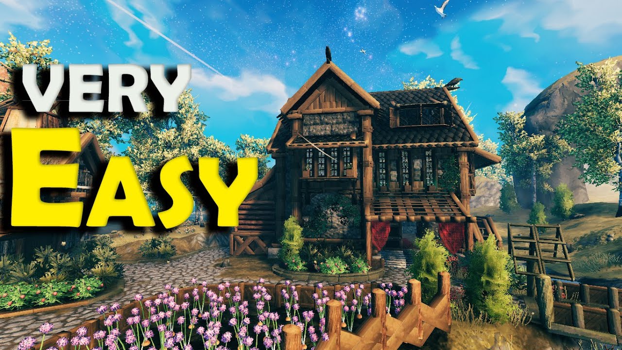 Valheim Medieval Watermill Farm House Tutorial [How to build] - YouTube