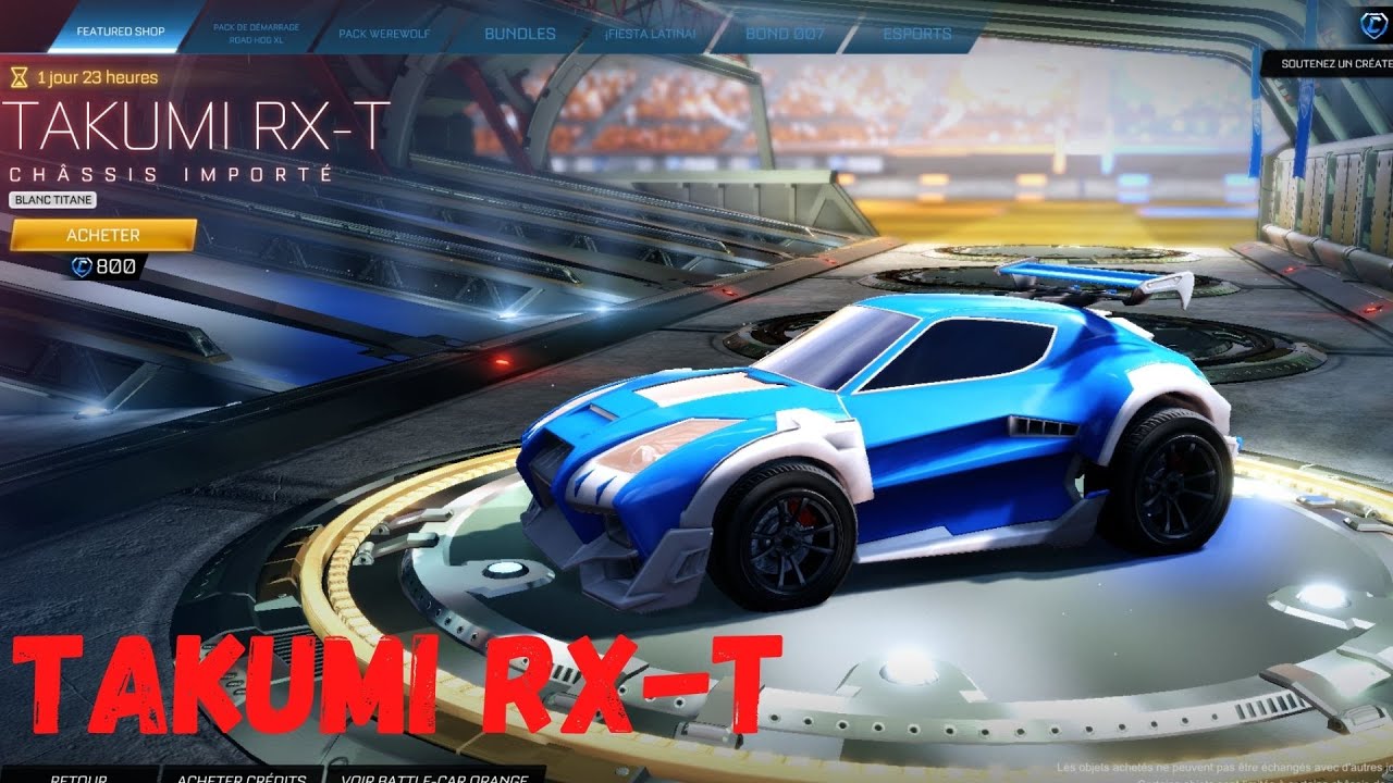 *NEW* TAKUMI RX-T AUTO BOUTIQUE 10 OCTOBRE 2021 ROCKET LEAGUE ITEM SHOP ...