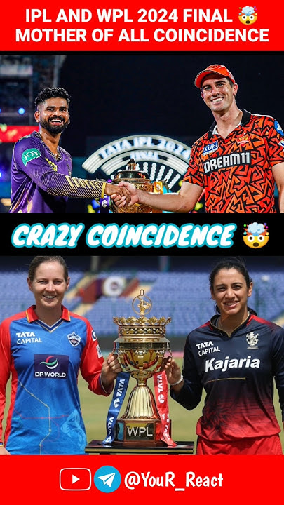 Ipl and Wpl 2024 Final Mind blowing COINCIDENCE and Similarities 🤯 #shorts - YouTube