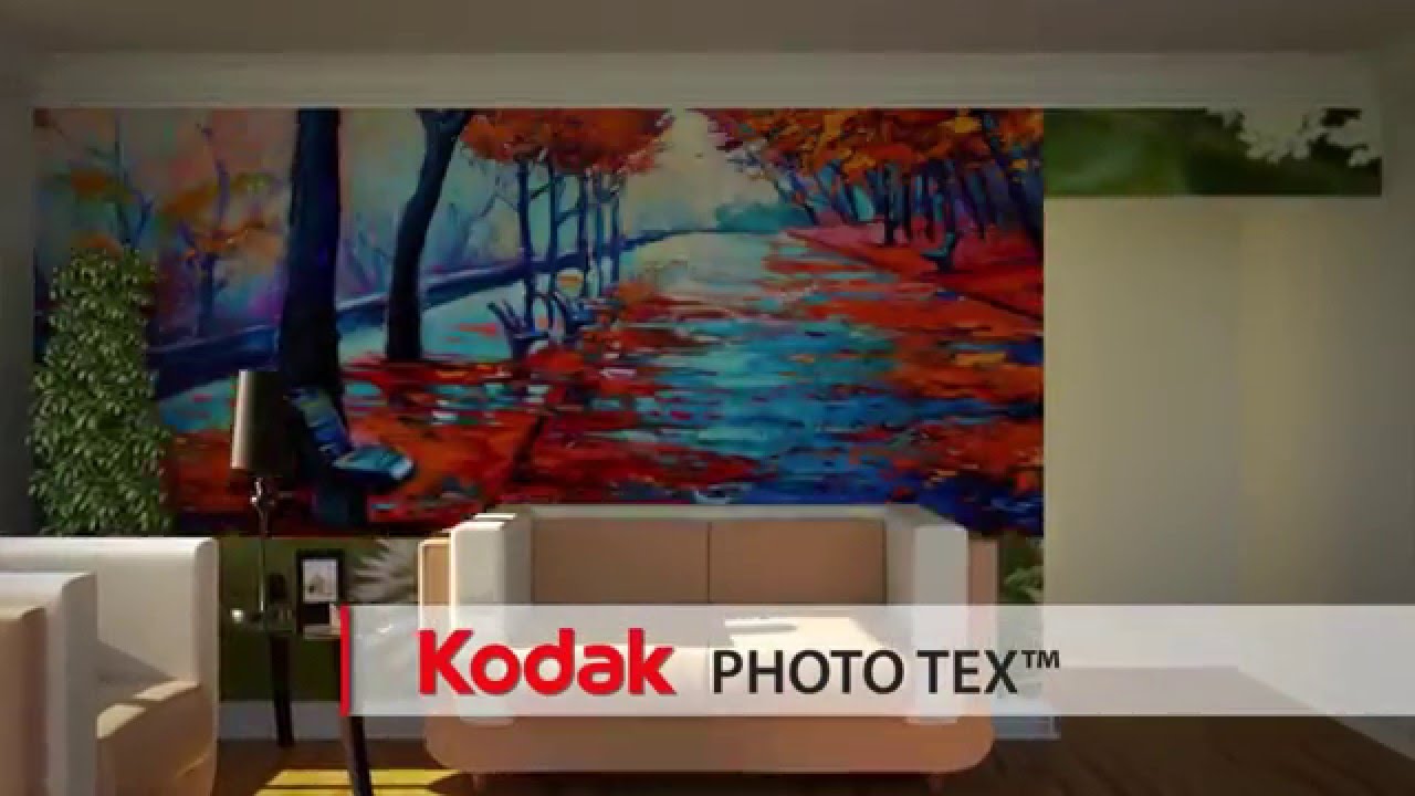 Kodak Phototex Adhesive Backed Fabric for Wall Murals & More - YouTube