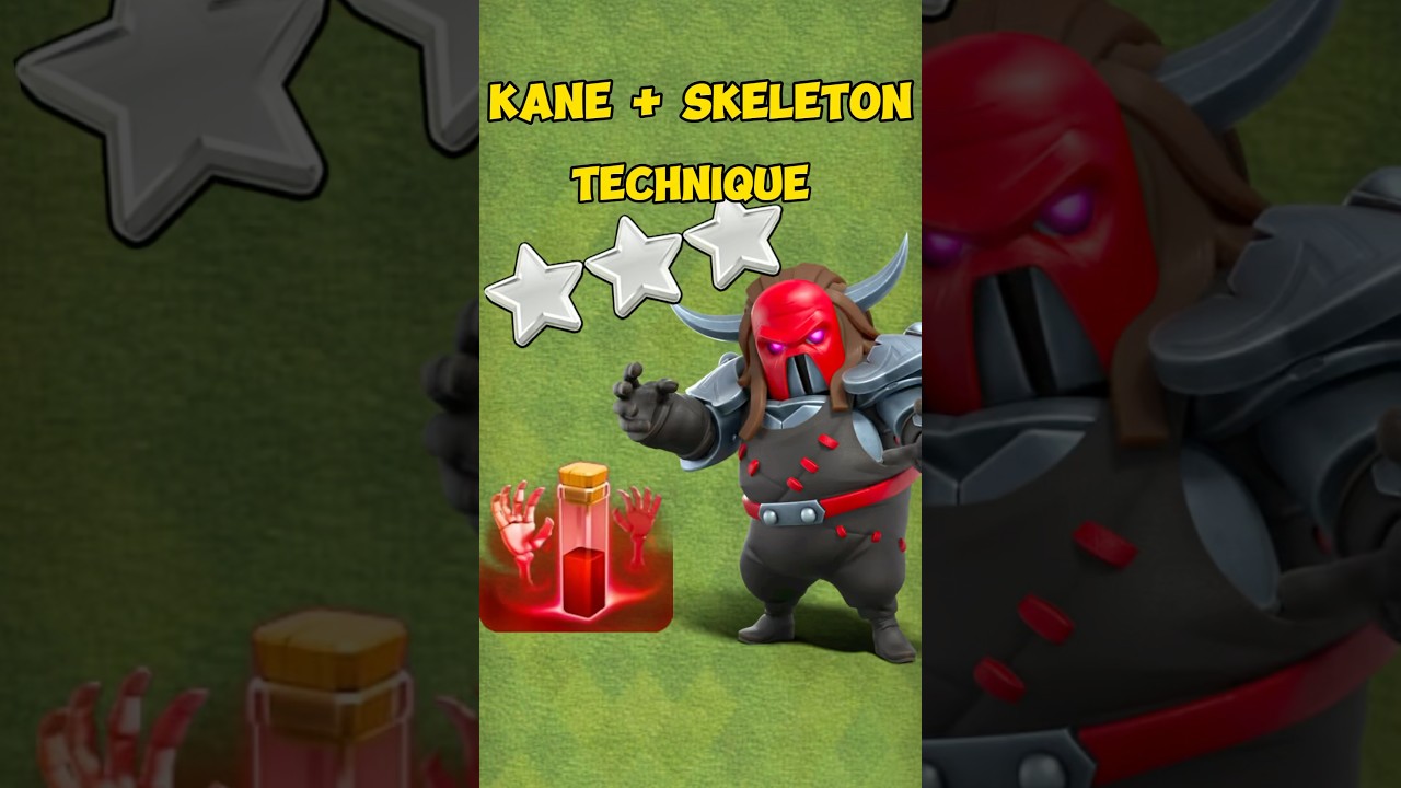 Kane + skeleton spell attack in clash of clans #clashamania # ...