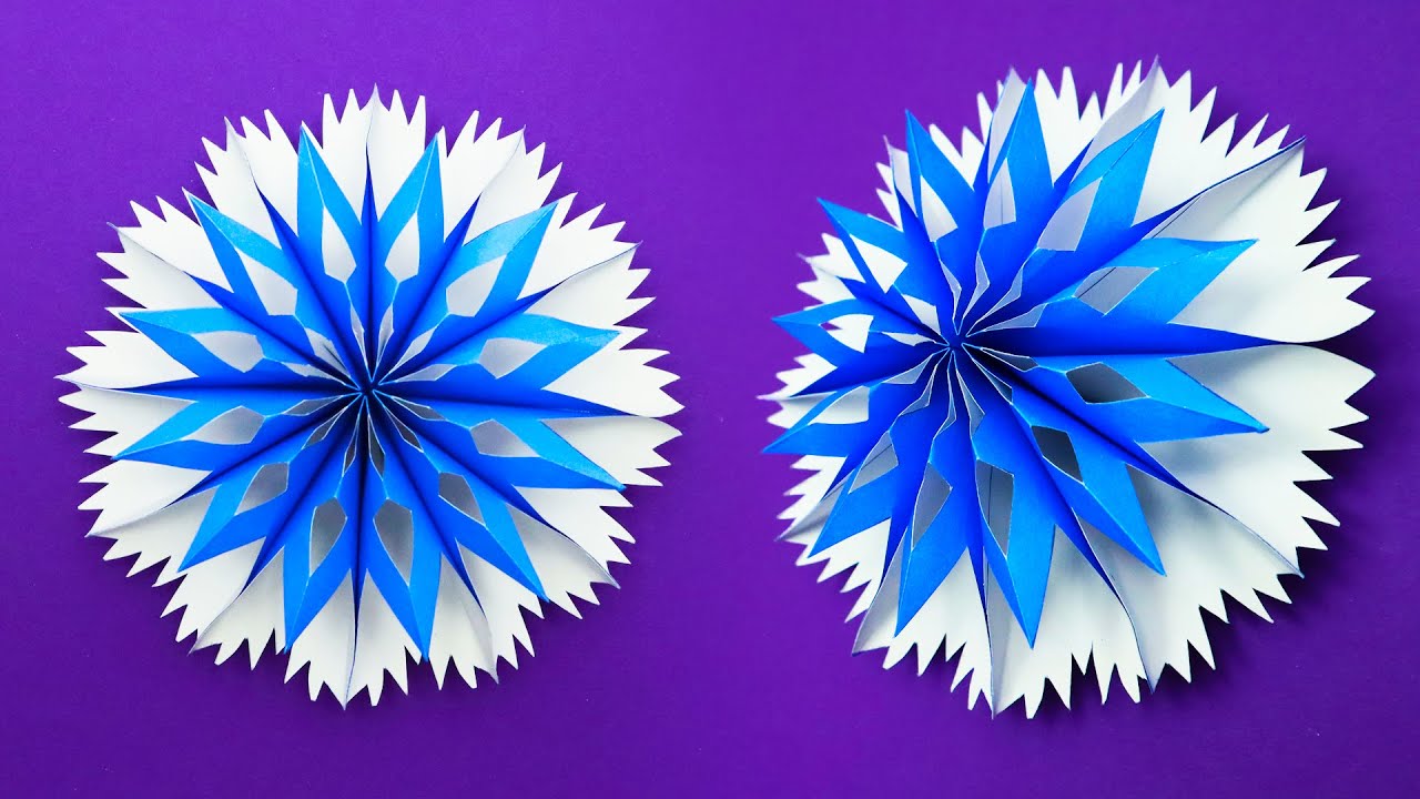Easy diy: Paper Snowflake DIY - EASY Paper 3D Snowflake - YouTube