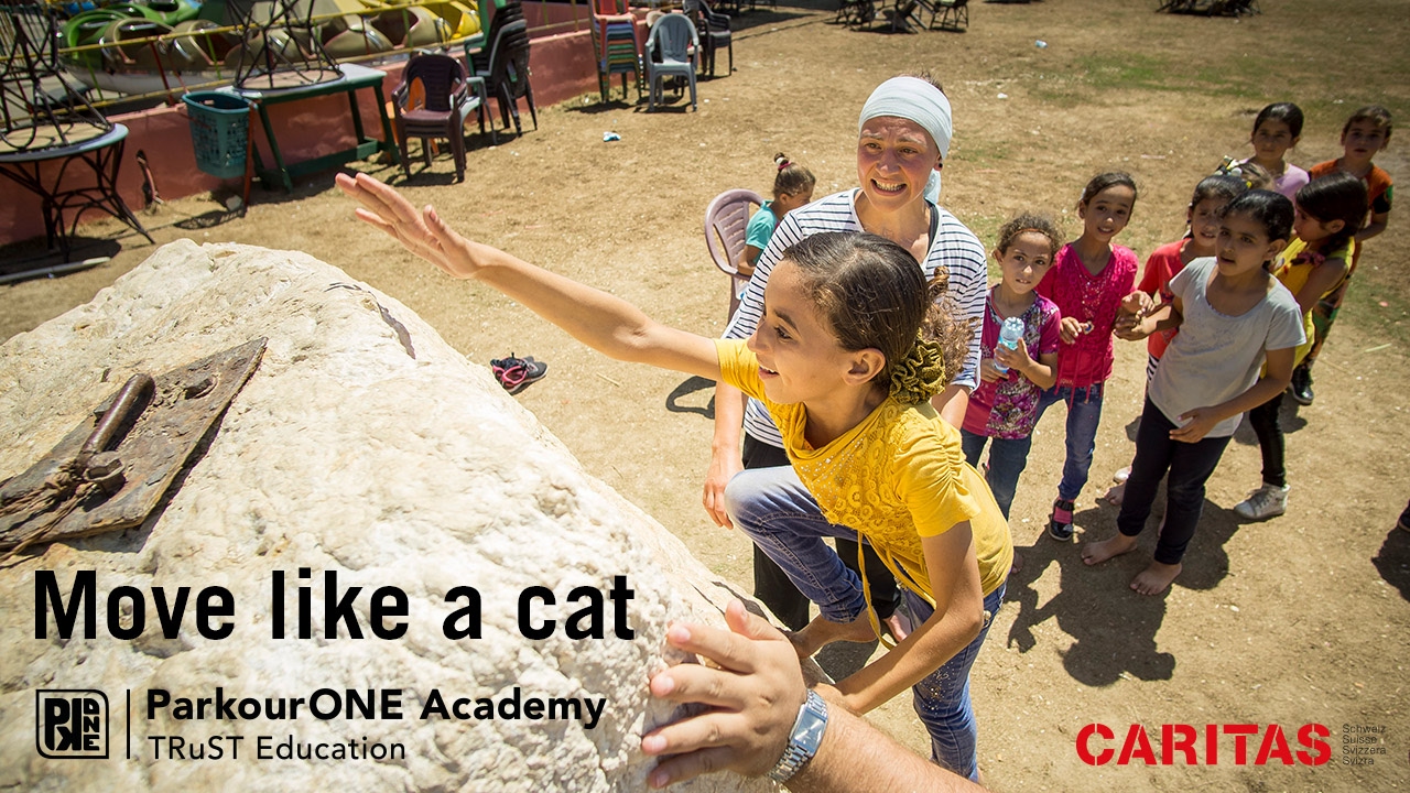 ParkourONE | Move like a cat | Gaza | Caritas - YouTube
