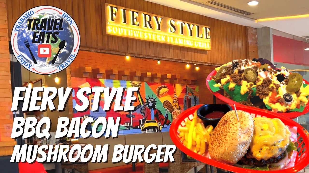 The Best BBQ Bacon Mushroom Burger by Fiery Style - YouTube