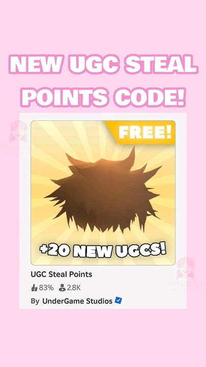 ⚠️EXPIRED⚠️UGC Steal Points Code! #robloxugc #robloxcodes#roblox# ...