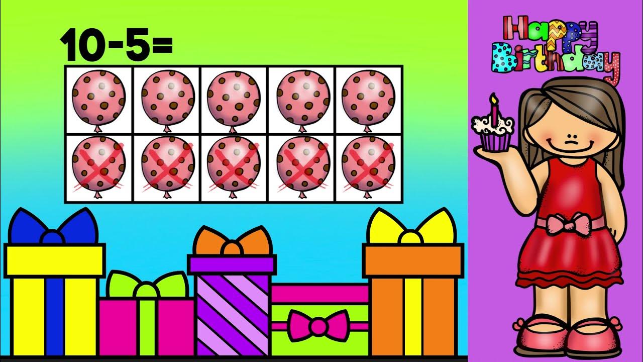 Birthday Party Subtraction, Numbers 0-10, Ten Frames, Virtual School ...