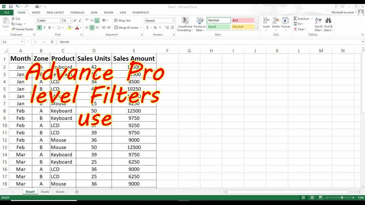 How to Create advance Filter | Advance Level filer | Advance Filter Use ...