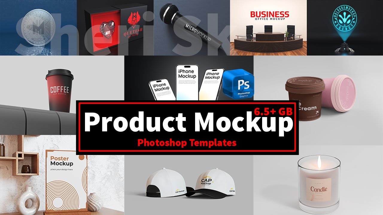 Product Mockup Templates For Photoshop |Sheri SK| |PSD Mockup Bundle ...