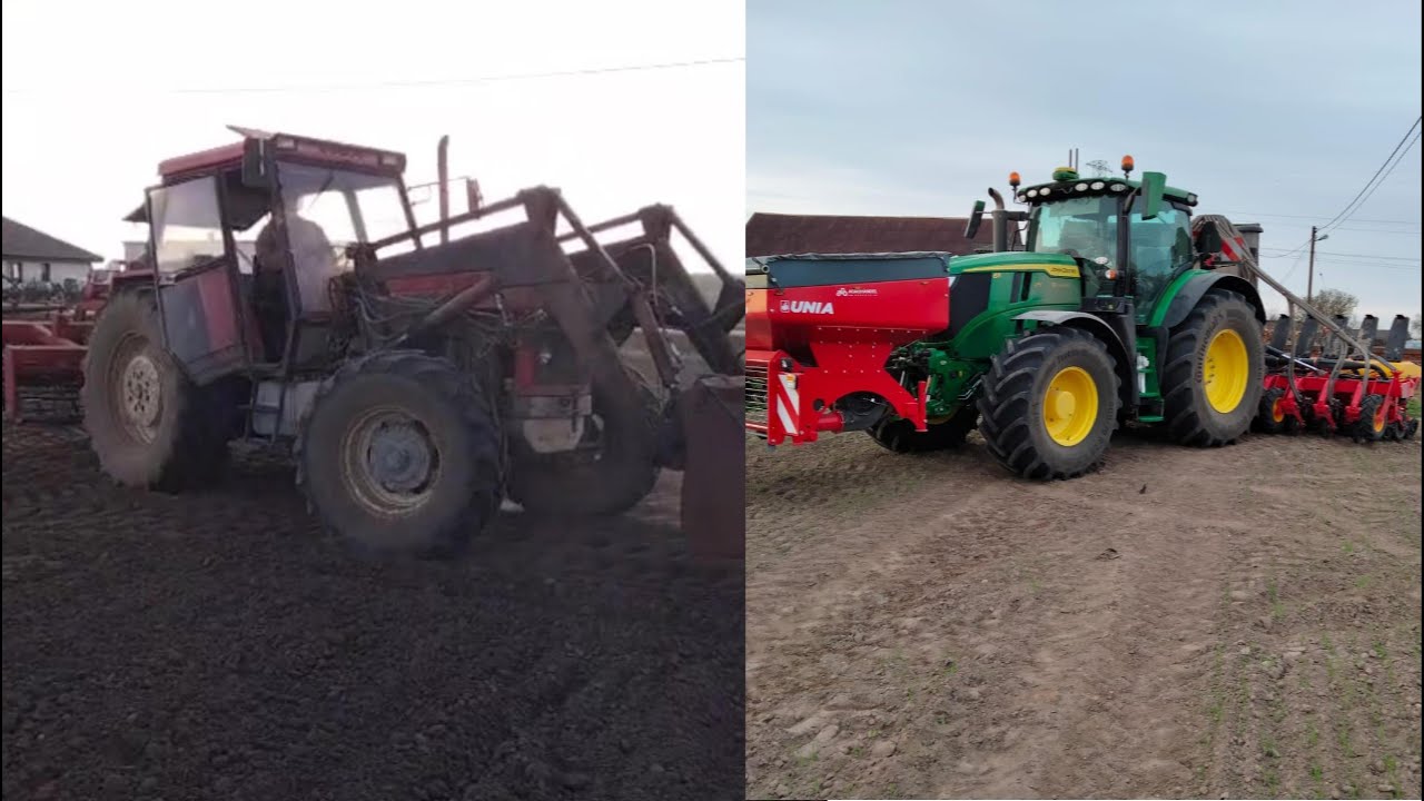 URSUS I JOHN DEERE W AKCJI - Uprawa i Siew buraka cukrowego - YouTube