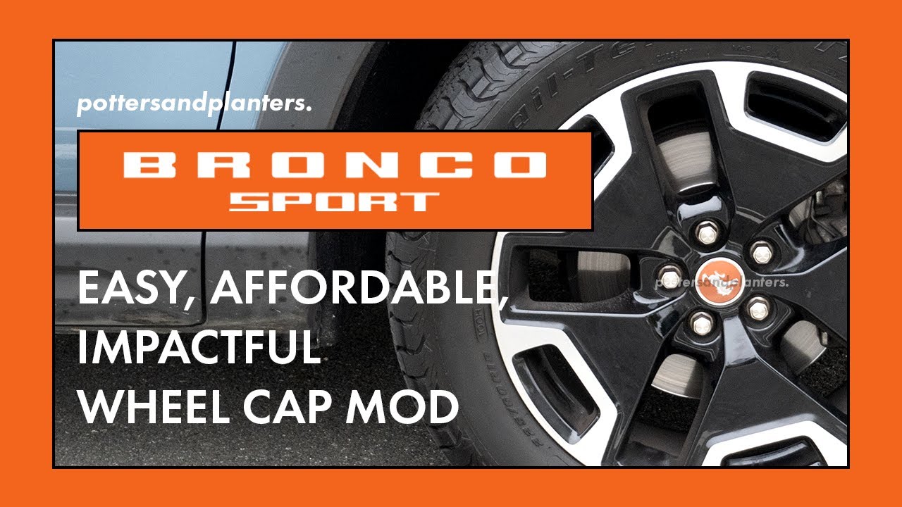 Bronco Sport Wheel Cap Overlay Vinyl Decal Installation - YouTube