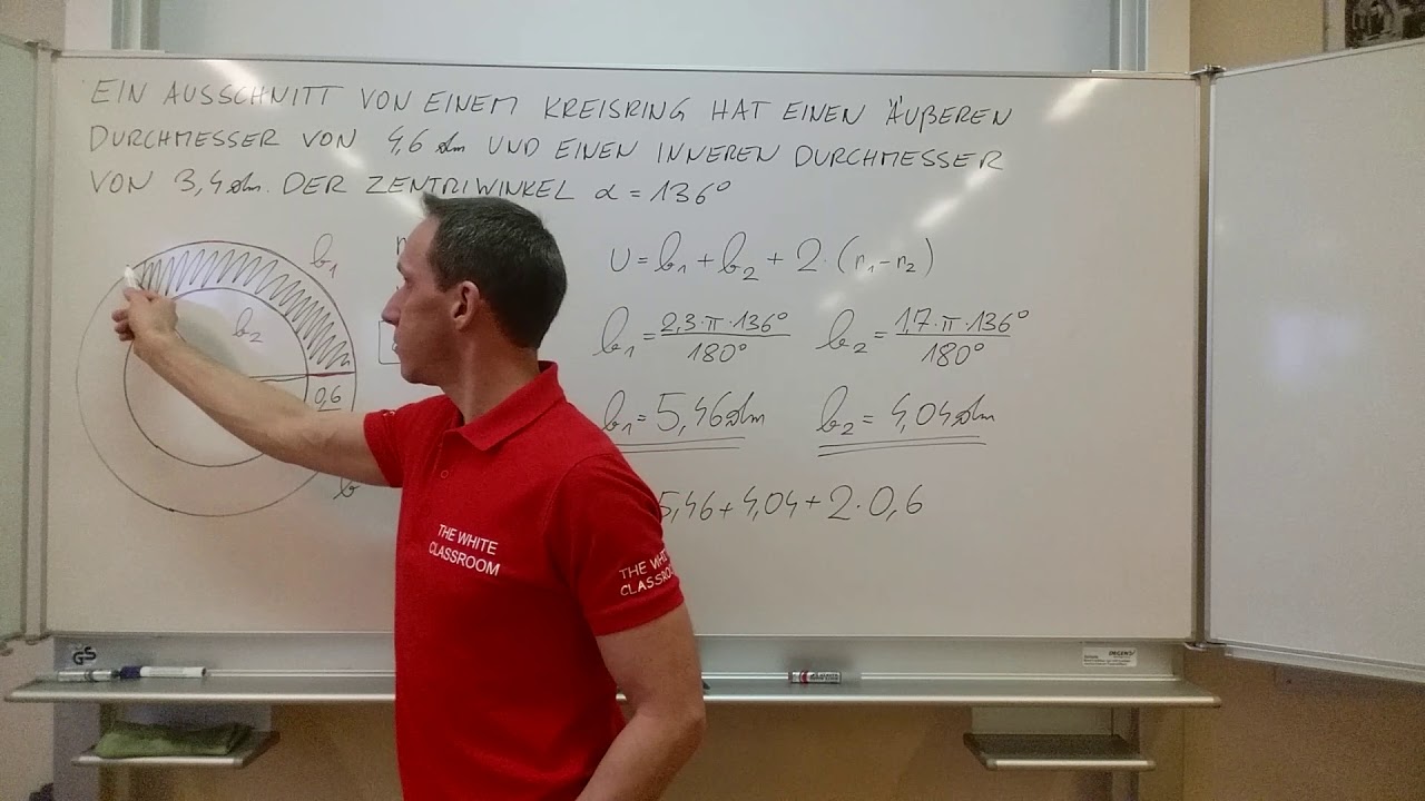 DER KREISRING - Ausschnitt aus einem Kreisring - Umfang - 2 VARIANTEN ...