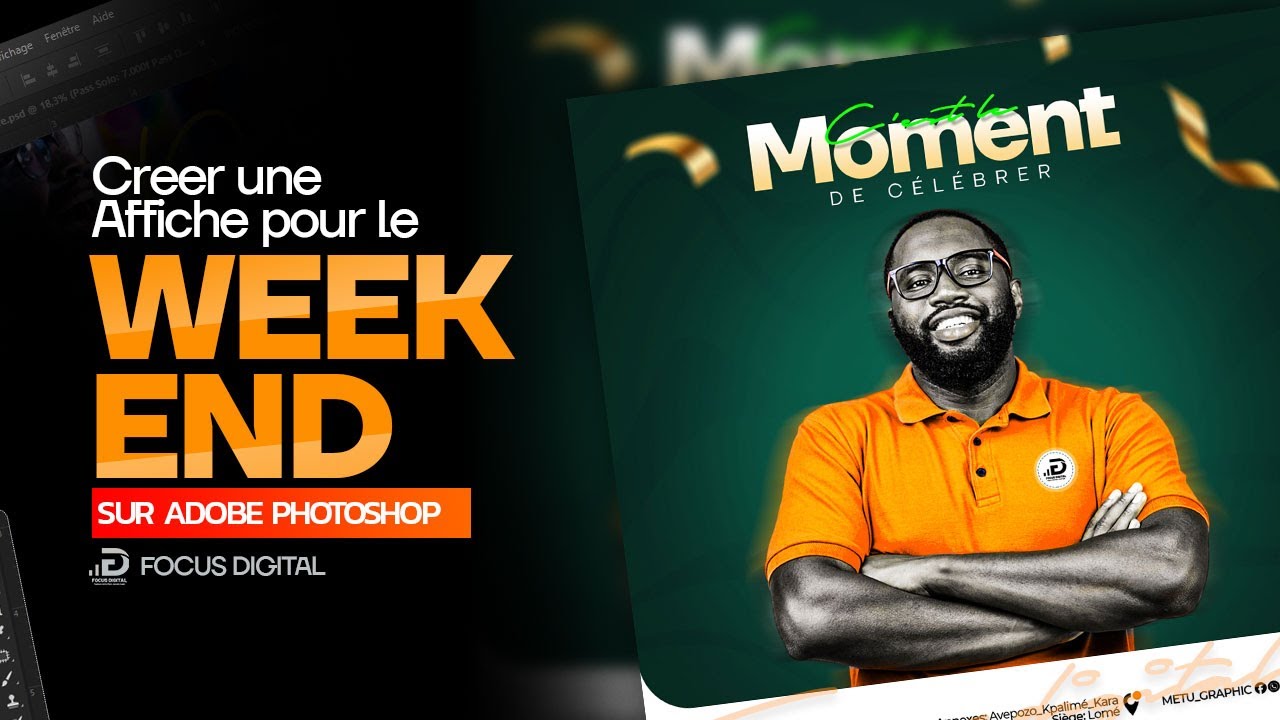 CREER UNE AFFICHE POUR LE WEEKEND [Tuto Photoshop] - YouTube
