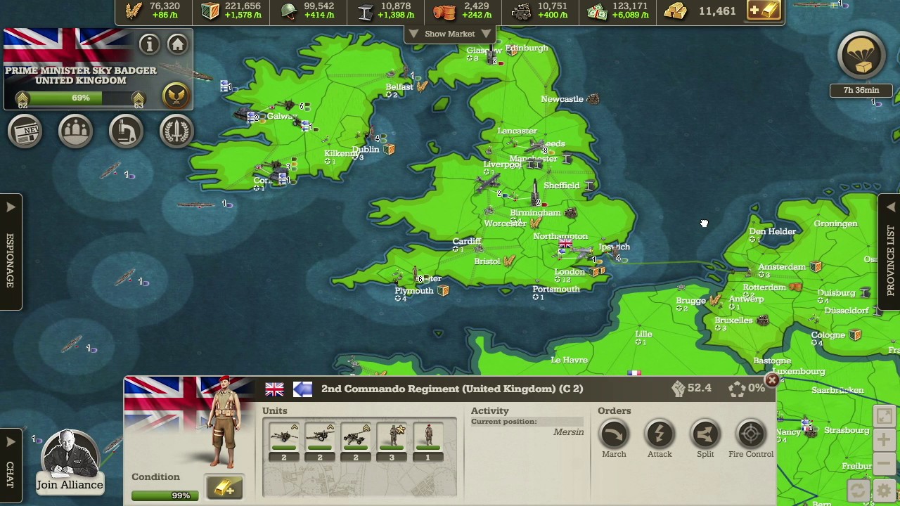 Call of War 1942, 22 Player Map Let's Play, Day 44 EP23 - YouTube
