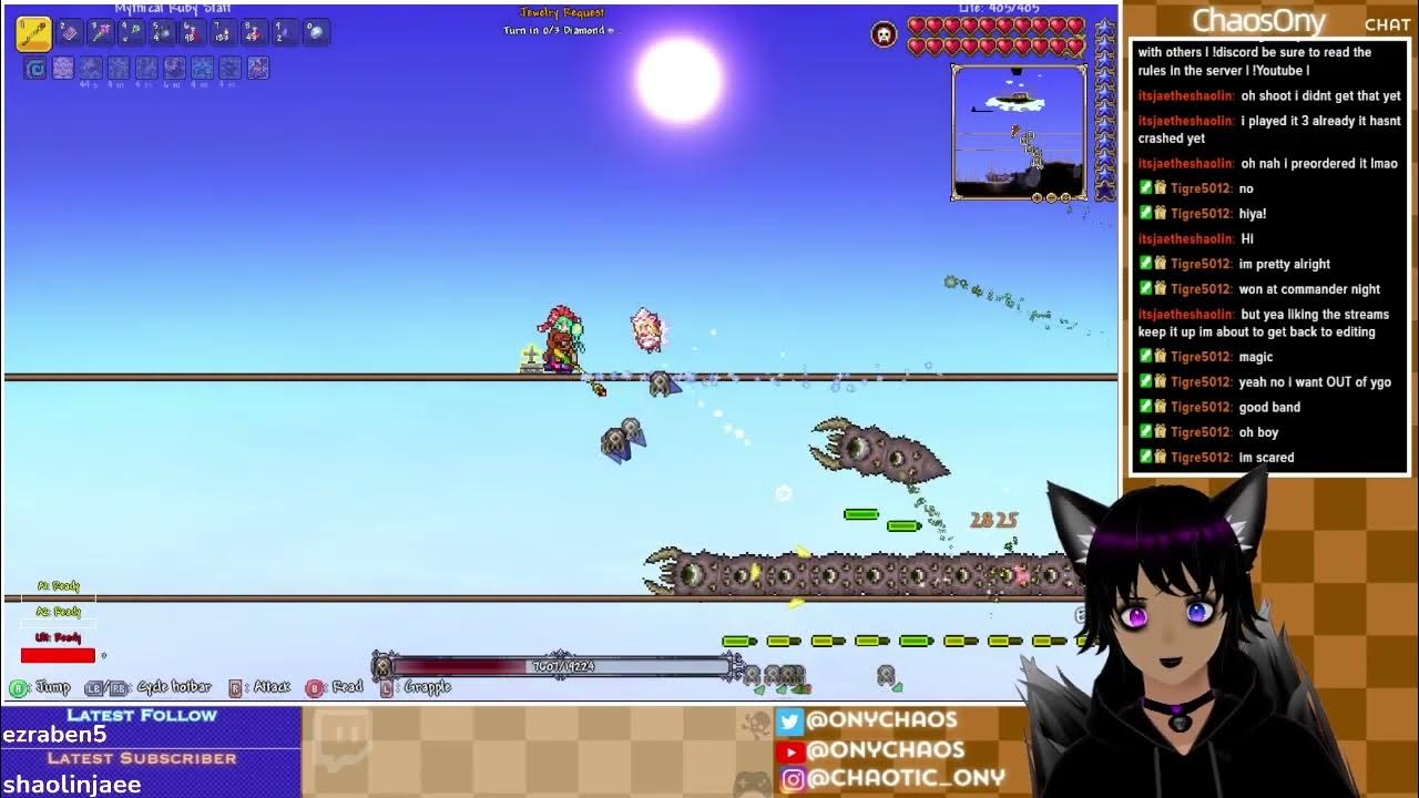 Terraria Thorium - eater of worlds (master mode) - YouTube