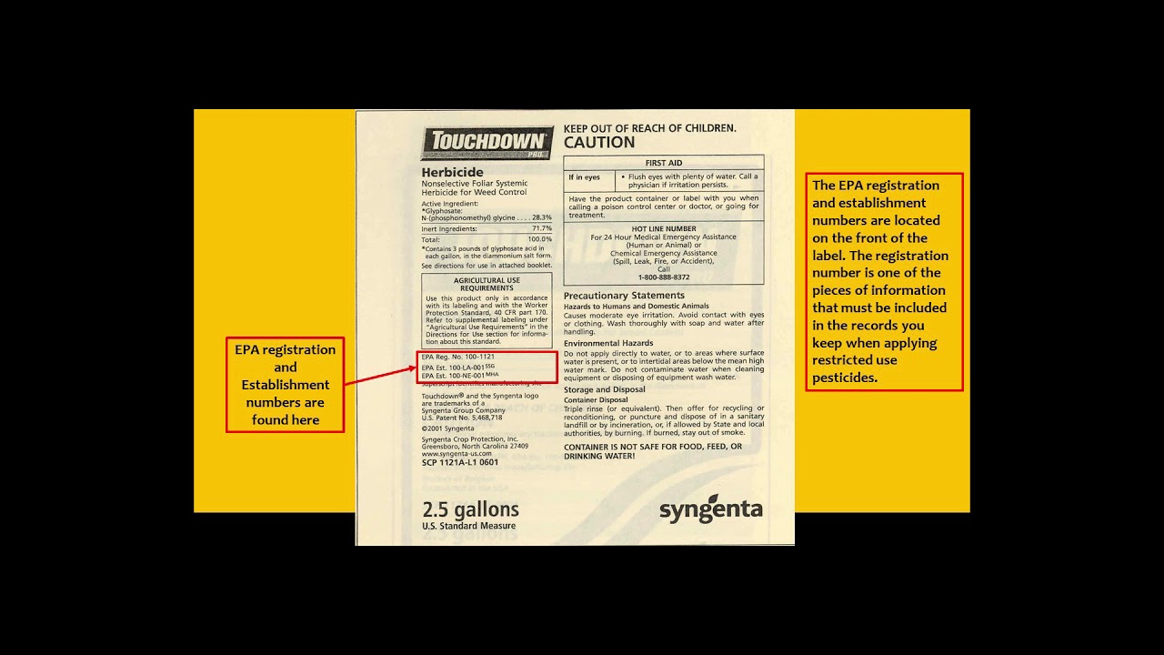 How to read a Pesticide label - YouTube