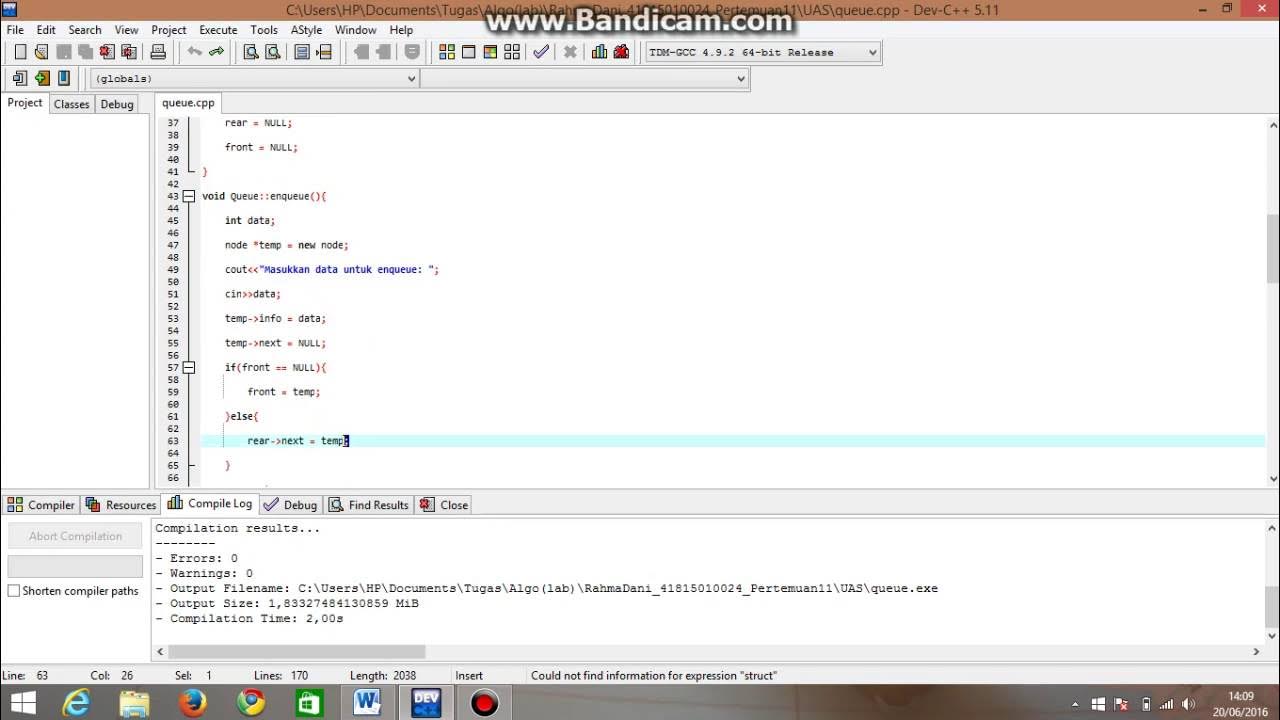 Tutorial program Queue (antrian) - YouTube