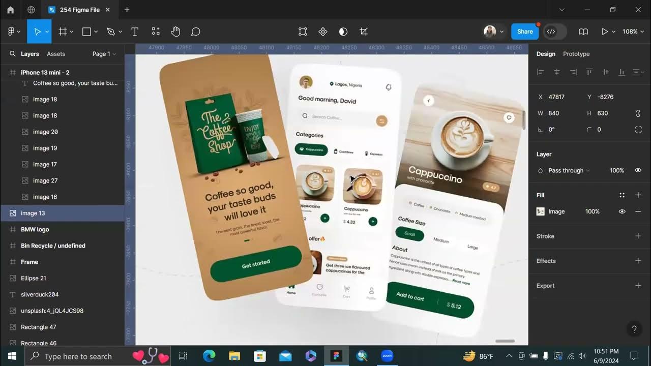How to replicate a coffee app design - part 2 || Figma and Webflow ...