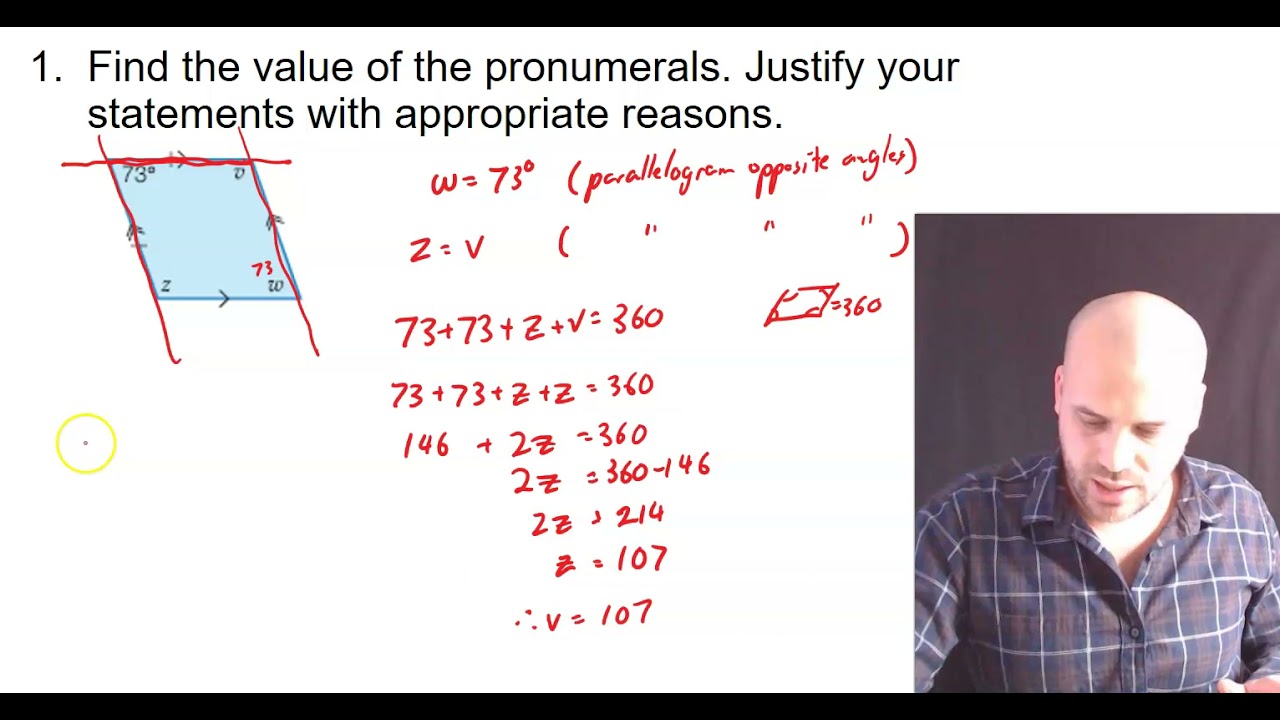 Geometric reasoning mixed worked examples - YouTube