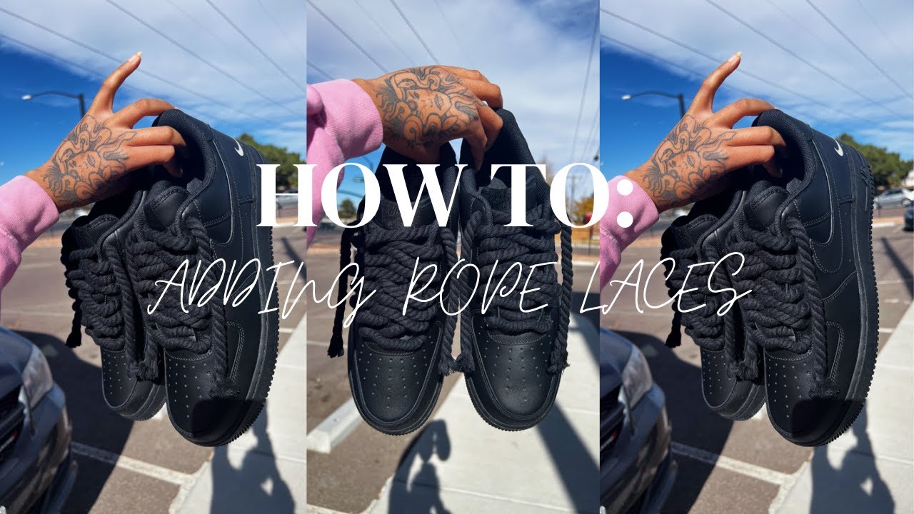 How to: Adding rope laces to Air Force 1'S - YouTube