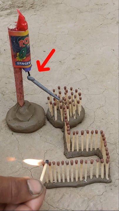 Amazing Matchstick Rocket Launch Experiment | Creative Firework Setup 😀 - YouTube