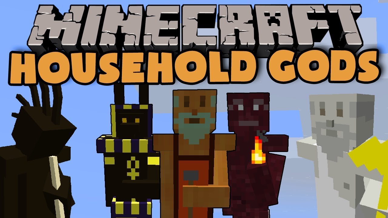 Обзор модов Minecraft - Household Gods (Майнкрафт мод богов) - YouTube
