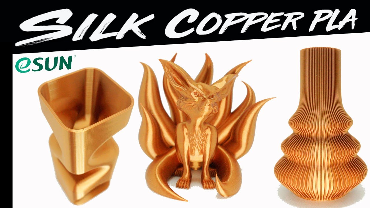 AMAZING Silk Copper PLA // by eSUN 3D - YouTube