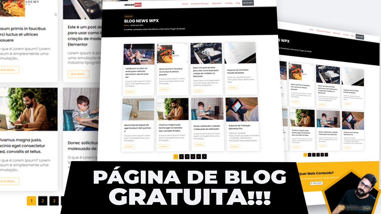 DE GRAÇA: Como Criar Uma Página de Blog ou Posts Profissional Com ...