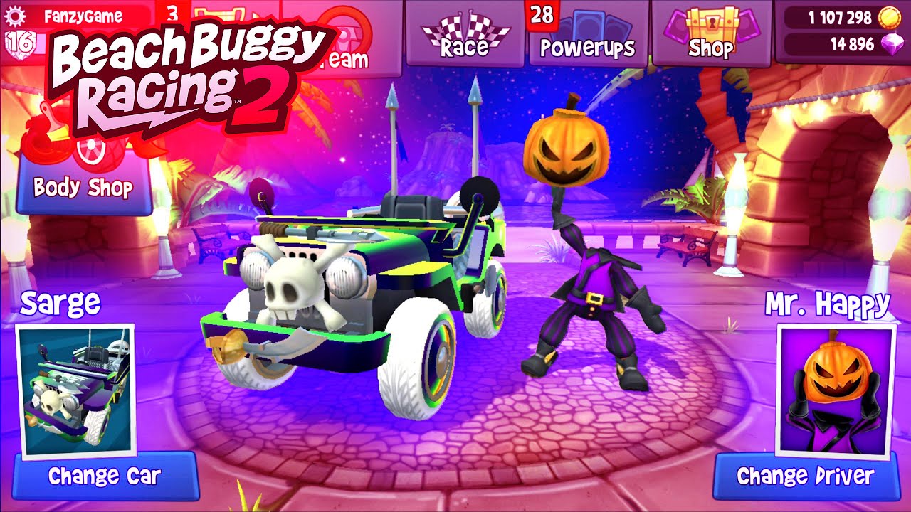 New Accessories Car Sarge Ft Mr. Happy - Beach Buggy Racing 2 - YouTube