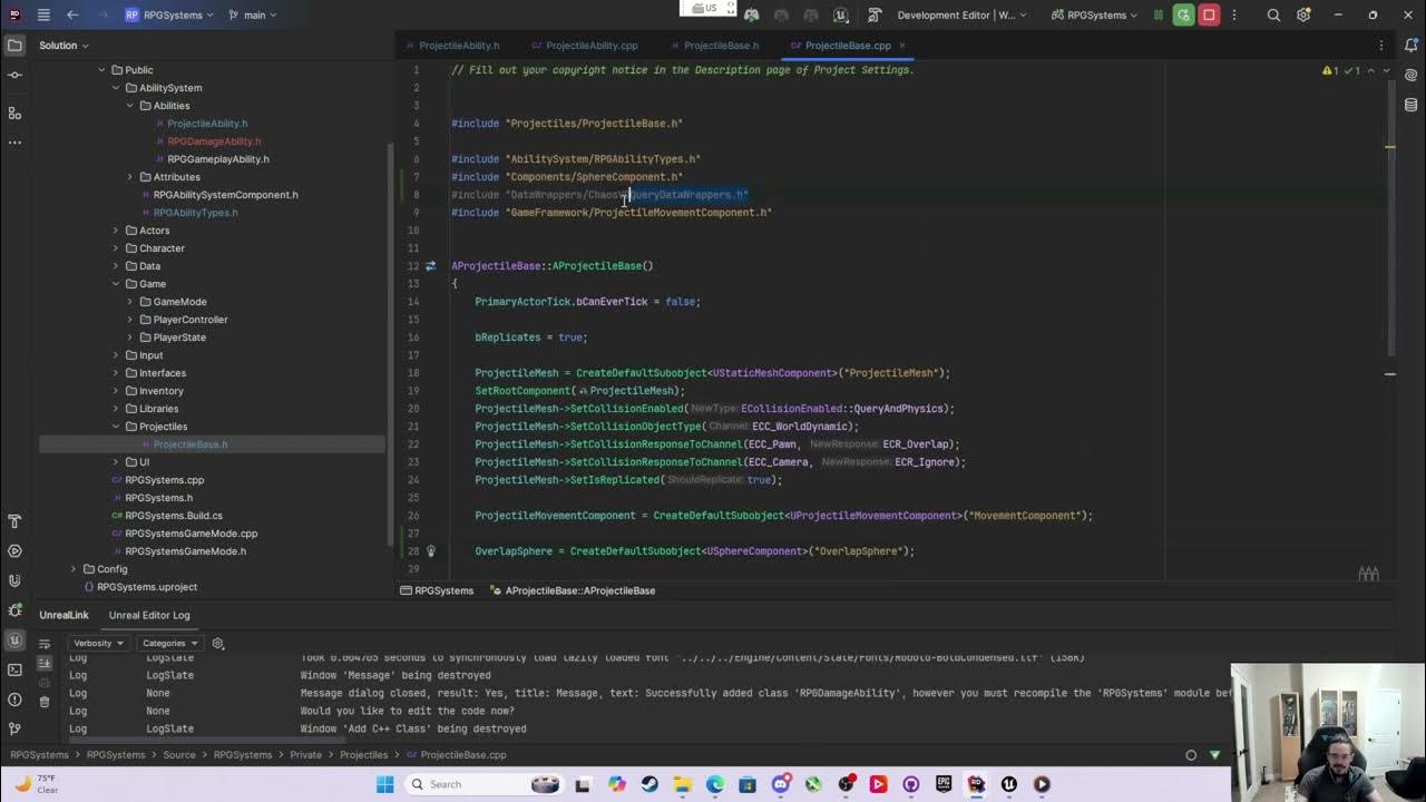 Unreal Engine 5.4 Multiplayer GAS RPG Systems C++ Series - #13 Projectile Damage Pt1 - YouTube