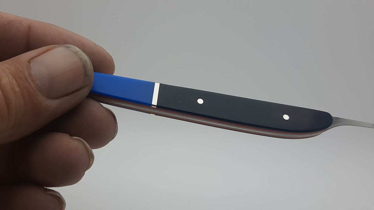 4 colour G10 custom lock pick with silver strip and pins - YouTube