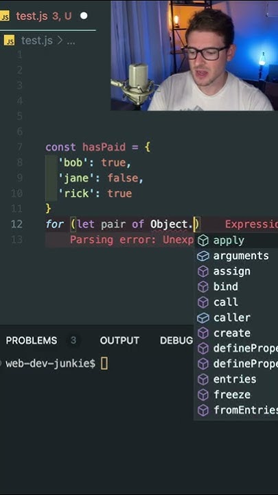 How to loop over each key value pair in a javascript object #shorts - YouTube