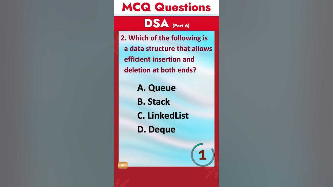 Part 6 Mcq On Data Structures And Algorithm Dsa Interview Qanda Youtube