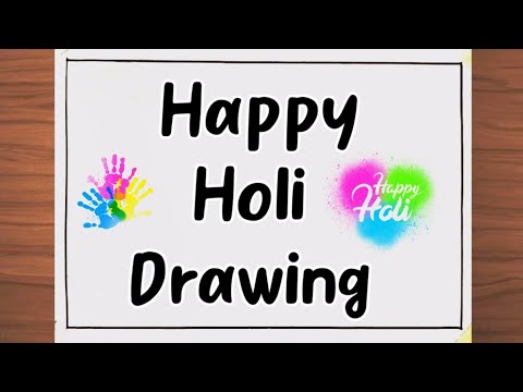 Holi Drawing || Holi Festival Drawing Easy || Happy Holi Drawing ...
