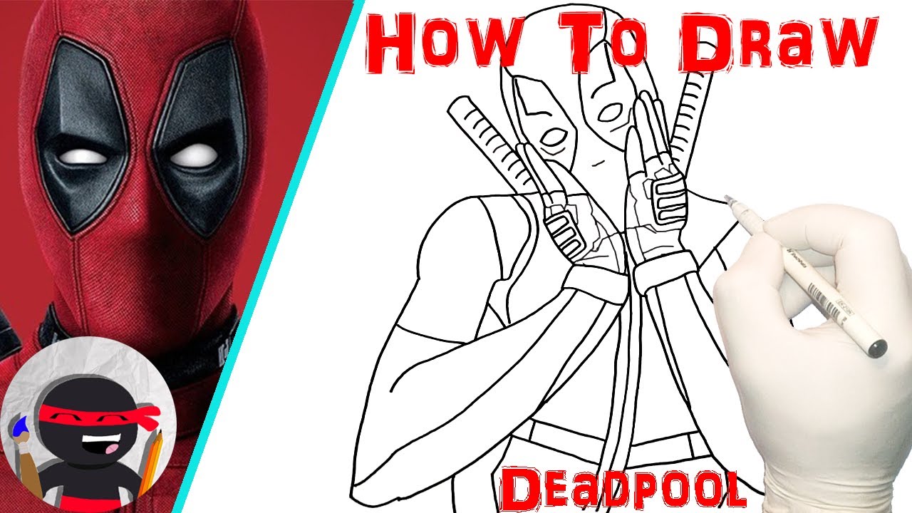 How To Draw Deadpool | Easy, Step By Step Tutorials For Beginners - YouTube