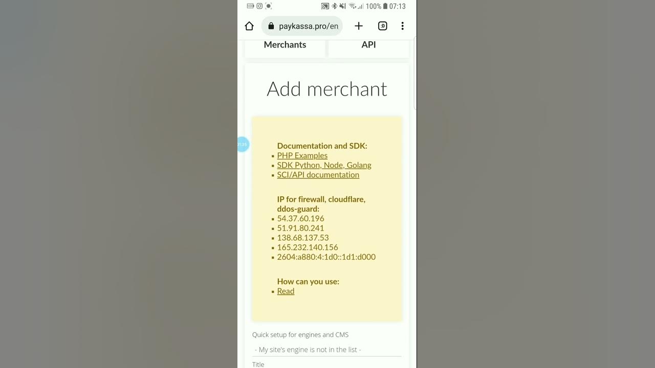 How to Create an API & adding a Merchant Using Paykassa Payment Gateway. - YouTube