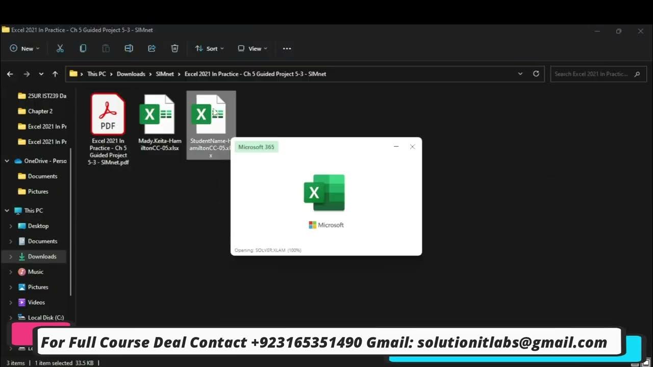 Excel 2021 In Practice - Ch 5 Guided Project 5-3 - SIMnet | Excel 2021 In Practice - Ch 5 Guided ...