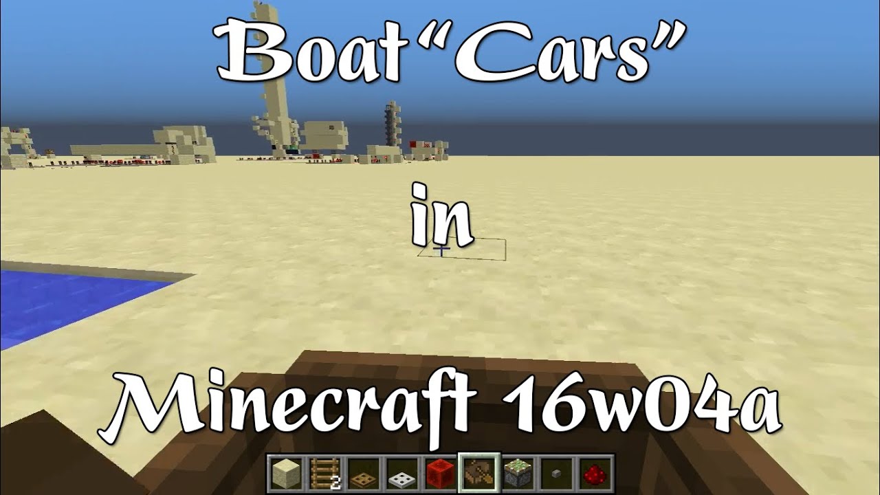 Minecraft Feature Showcase: BOAT CARS! [16w04a] - YouTube