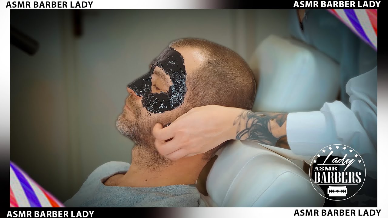 💈 ASMR Mask for Men by Barber Lady Helen - YouTube