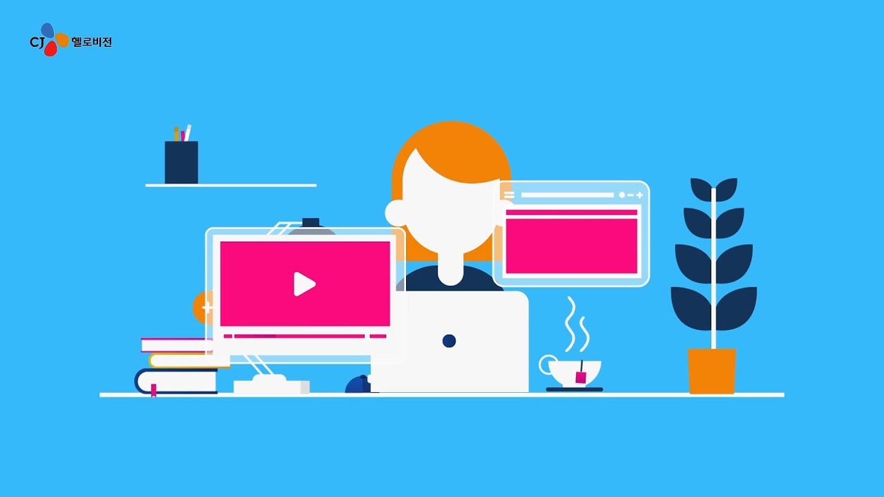 [infographic] CJ헬로비전 클라우드PC 인포그래픽 홍보영상 - YouTube