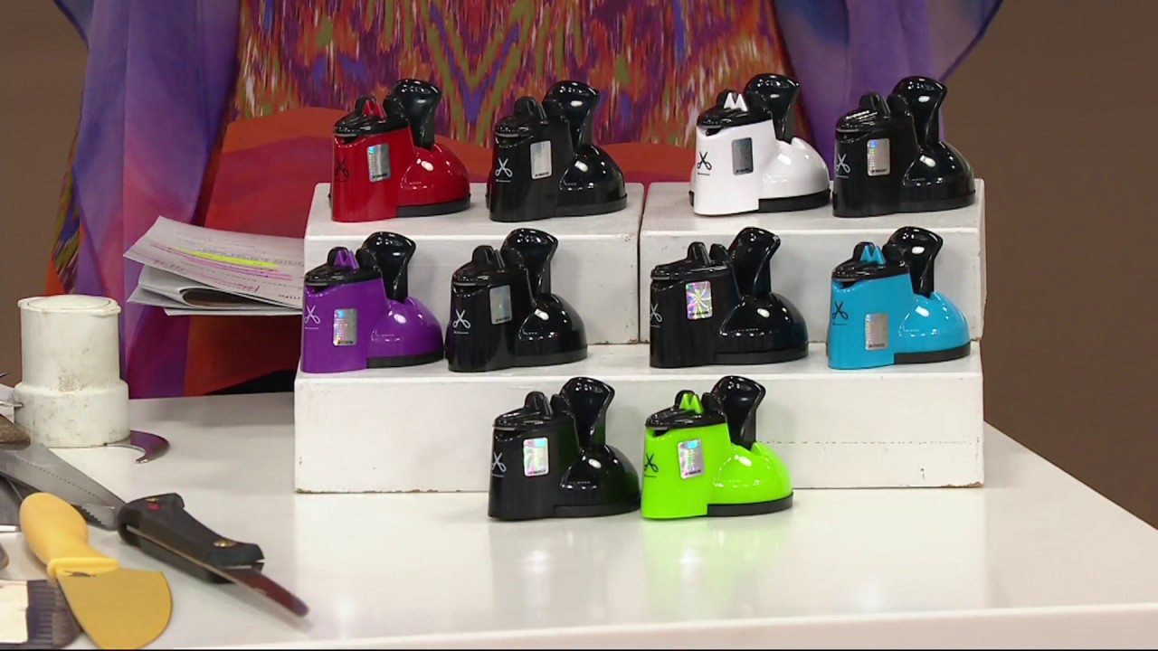 Sharp Shark Set of 2 Countertop Knife & Scissor Sharpeners on QVC - YouTube