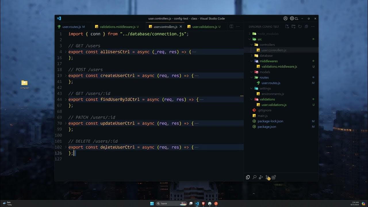 Backend - Validaciones de los endpoints - YouTube
