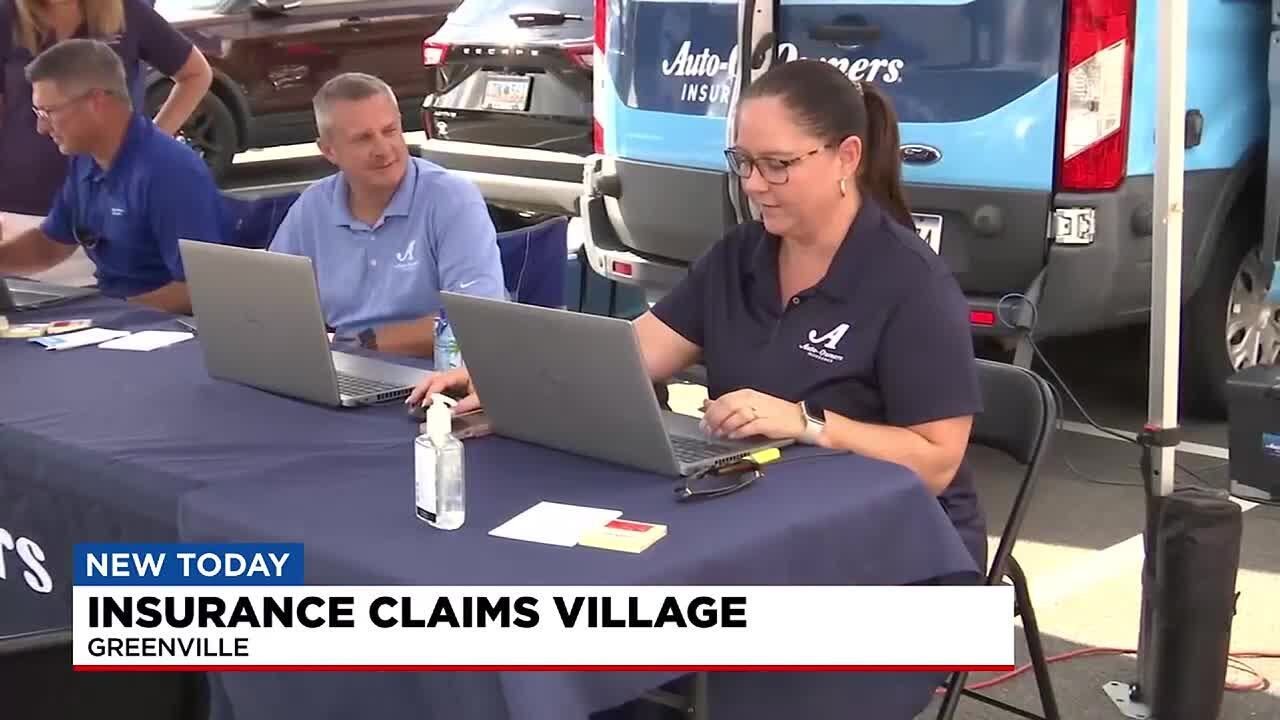 State Dept. of Insurance opens up claims village in Greenville - YouTube