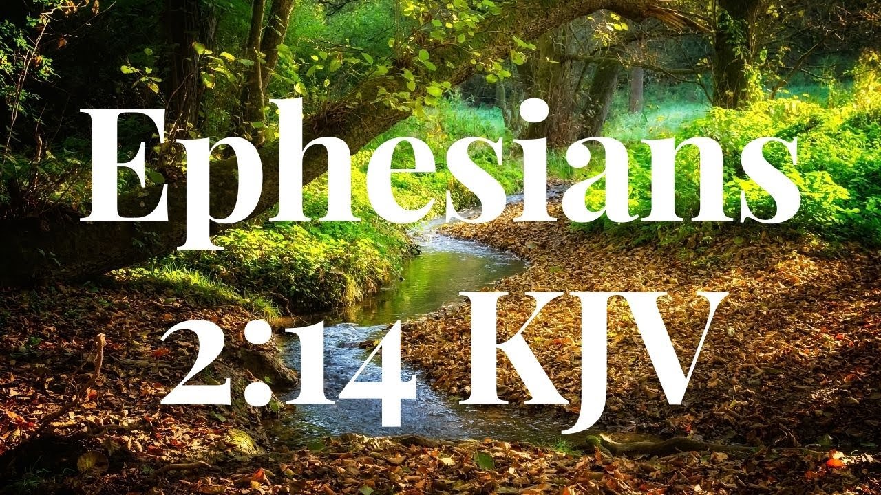 Daily Bible Verse Meditation Ephesians 2:14 KJV Scripture on Peace ...