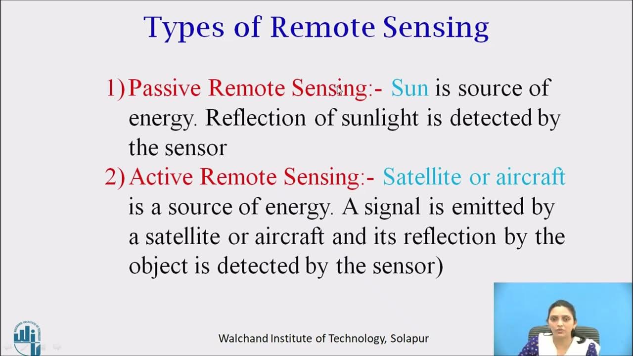 remote sensing with types active vs passive sensors - YouTube