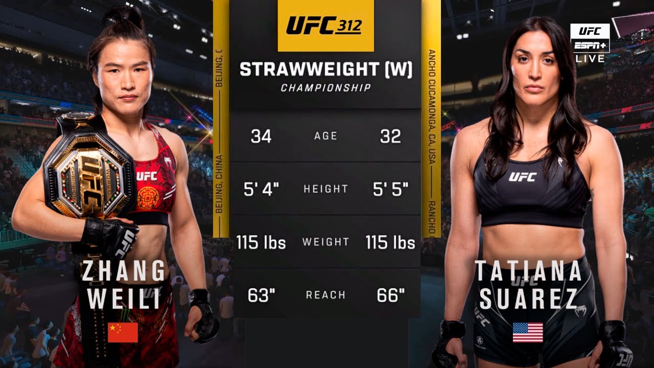 🔴 UFC 312: Zhang Weili vs. Tatiana Suarez | Full Fight & Highlights ...